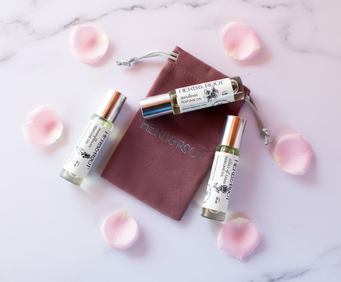 Velvet Florals Perfume Oil Trio – Herb & Root | Perfumes, Dusting ...