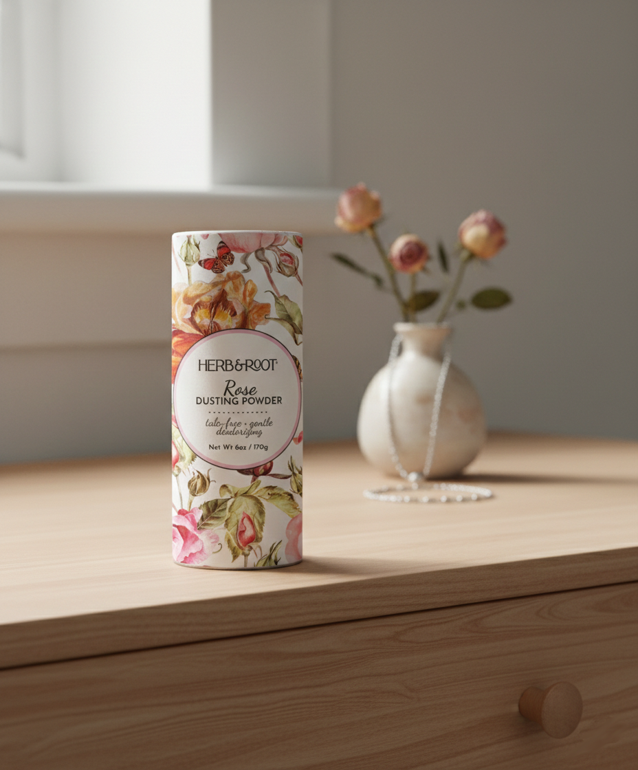 Rose Dusting Powder- Talc Free, soothing, deodorizing, great for ...