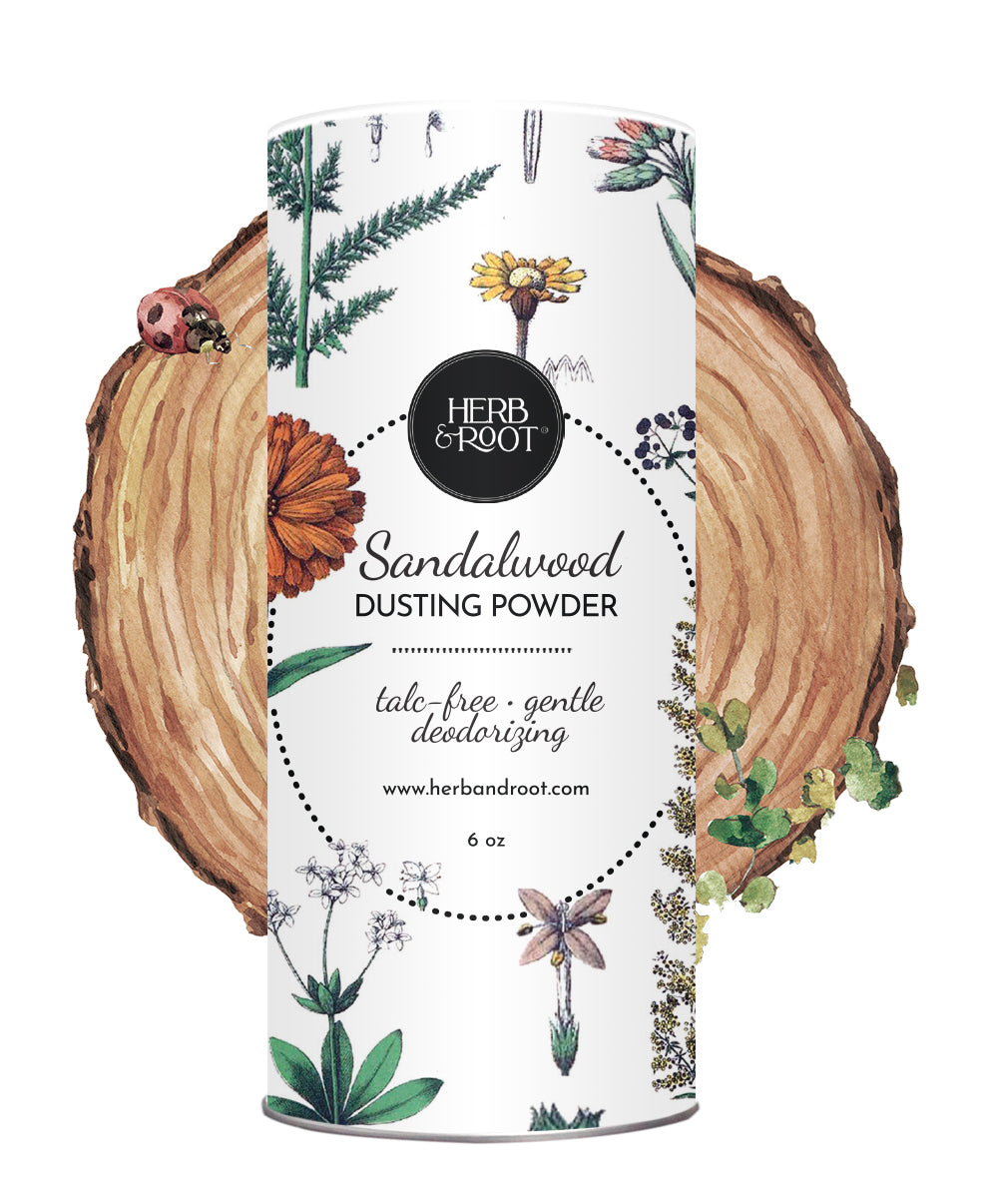 Sandalwood Dusting Powder- Talc-free soothing and deodorizing powder ...